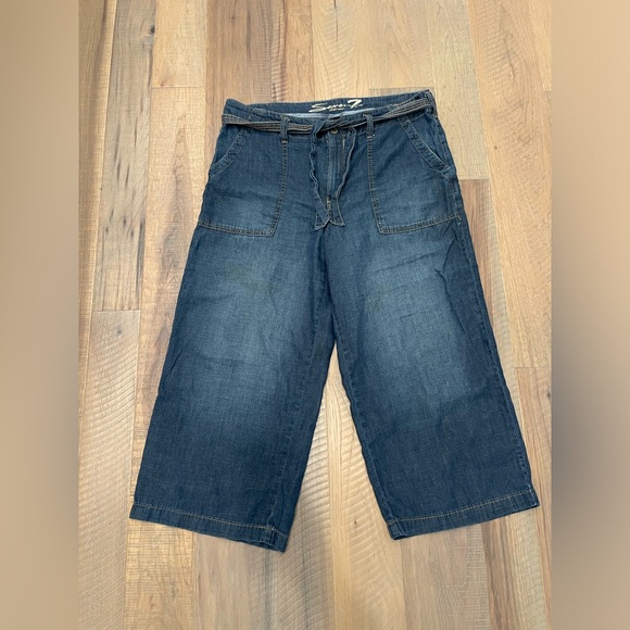 Seven7 | Pants & Jumpsuits | Seven7 Wide Leg Denim Jean Pants Pockets ...